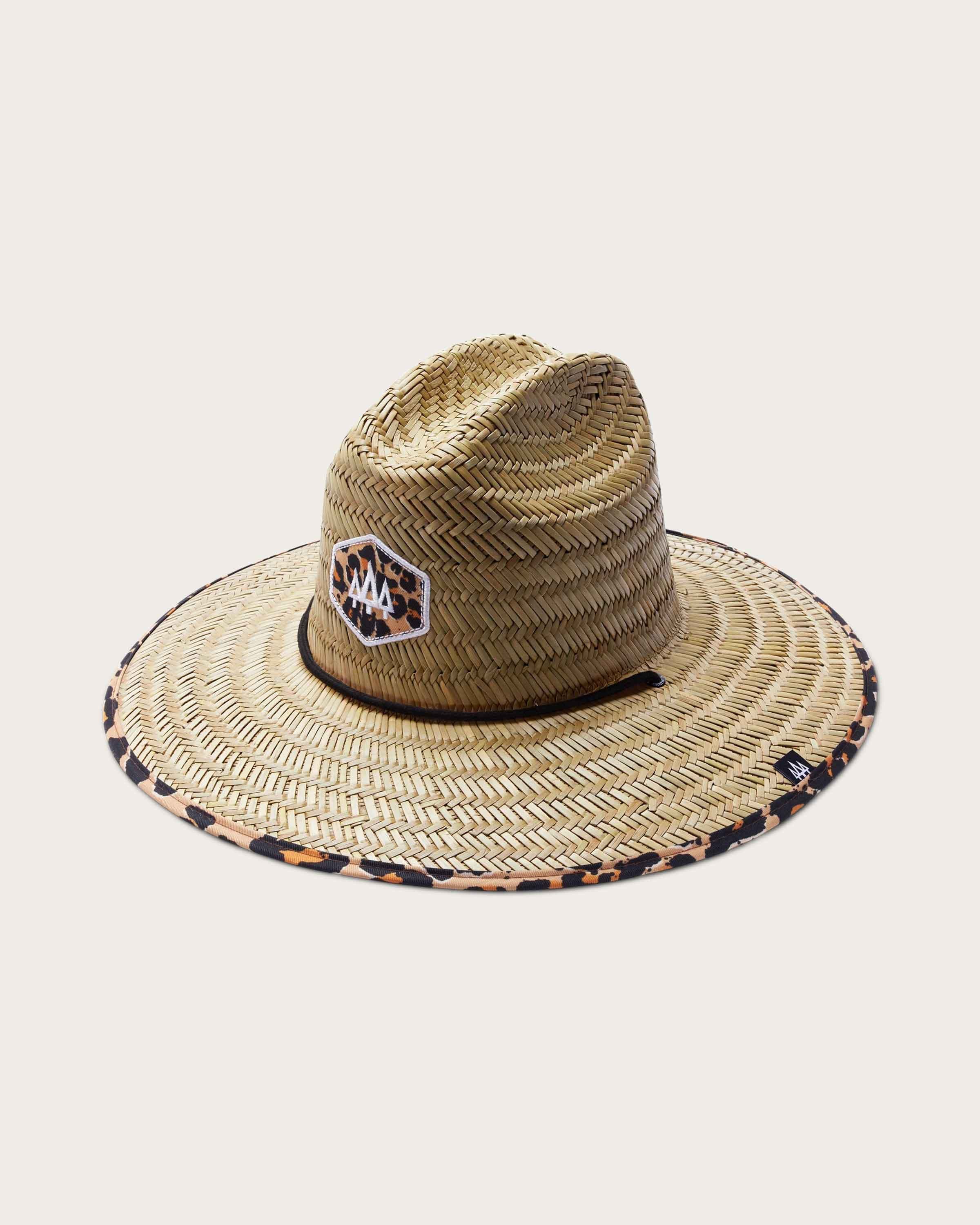 Big Cat Straw Lifeguard Hat | Leopard Print Straw Hat UPF 50+ | Hemlock ...