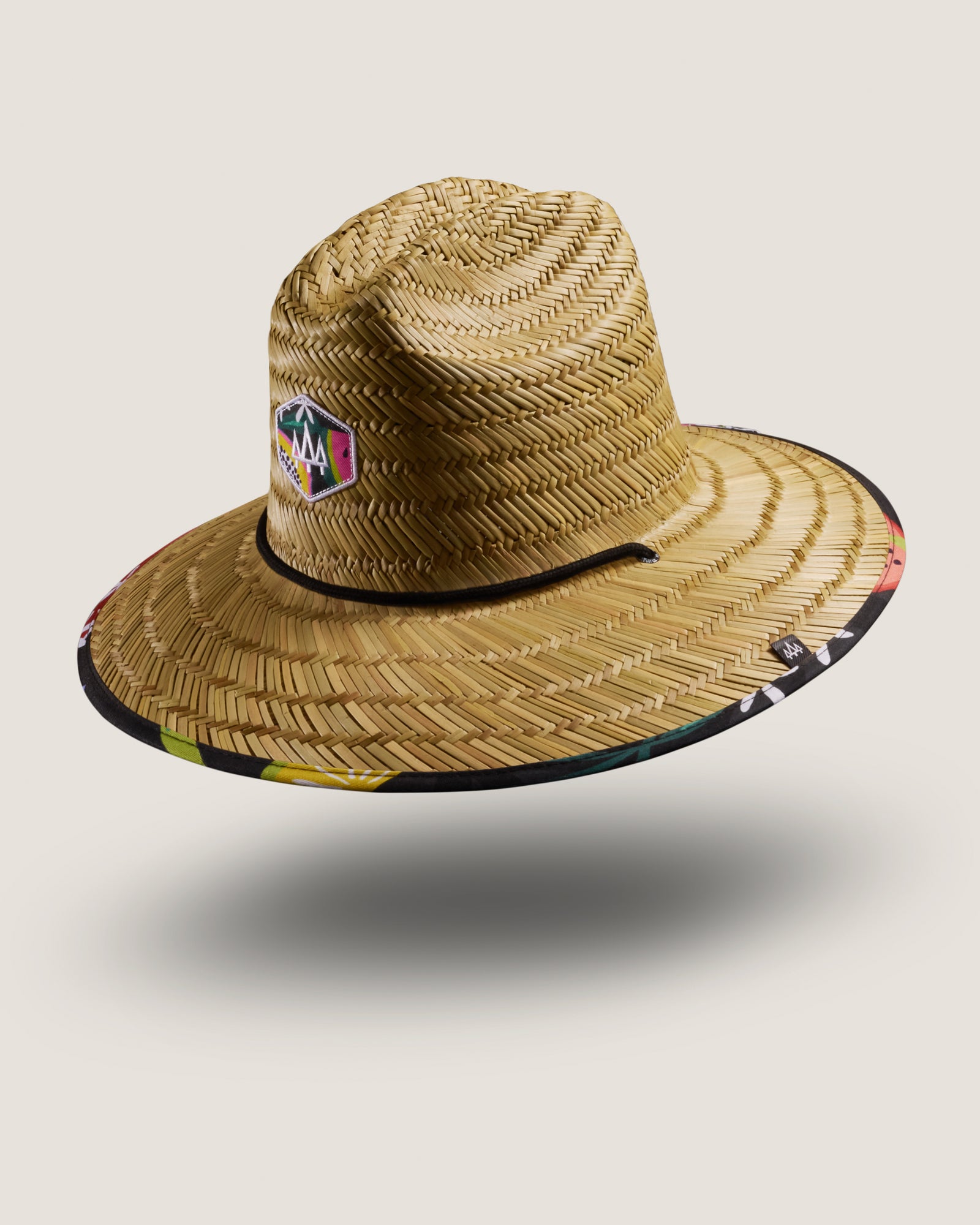 Blend Straw Lifeguard Hat | Fruit Print Straw Hat UPF 50+ | Hemlock Hat Co.