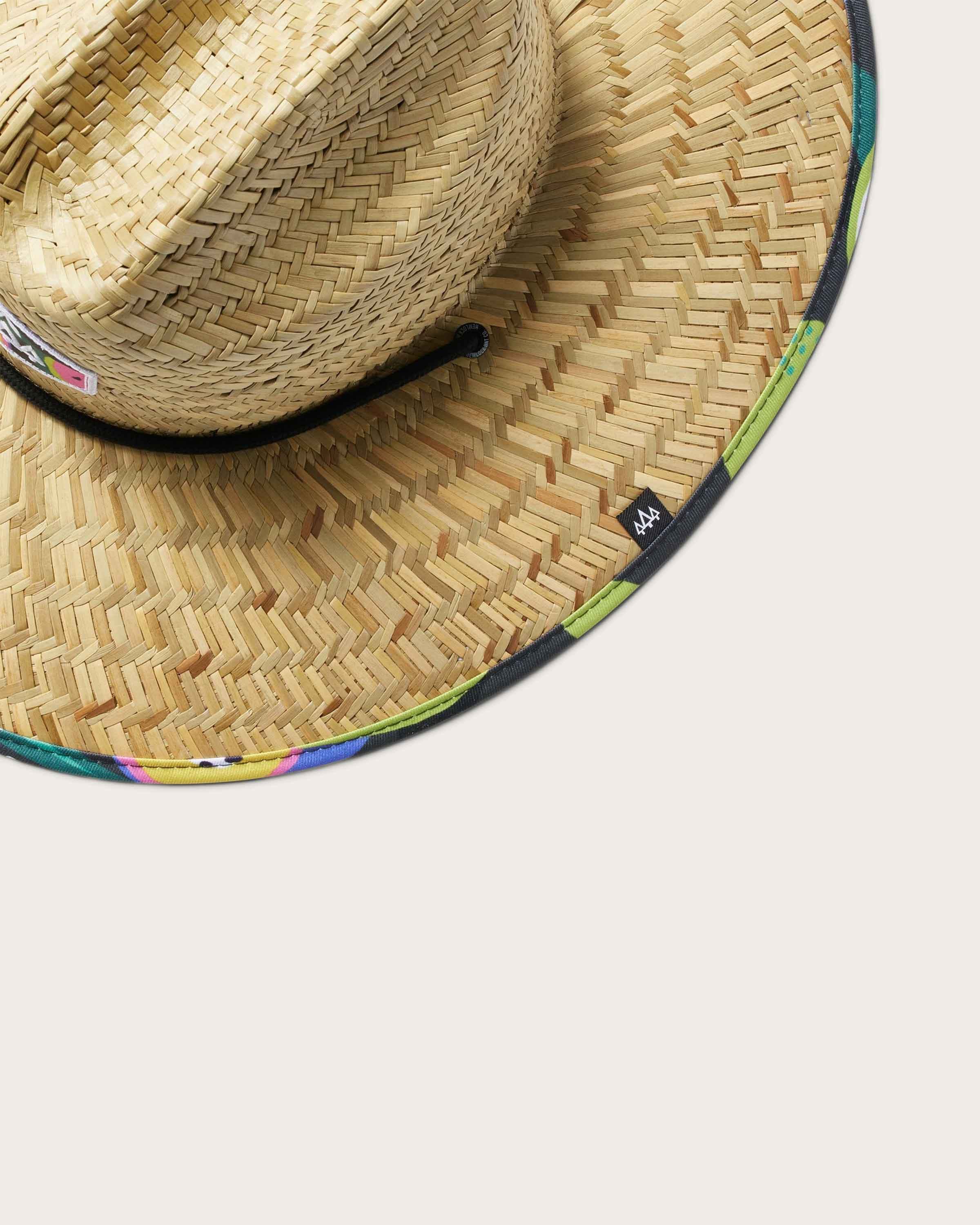 Blend Straw Lifeguard Hat | Fruit Print Straw Hat UPF 50+ | Hemlock Hat Co.