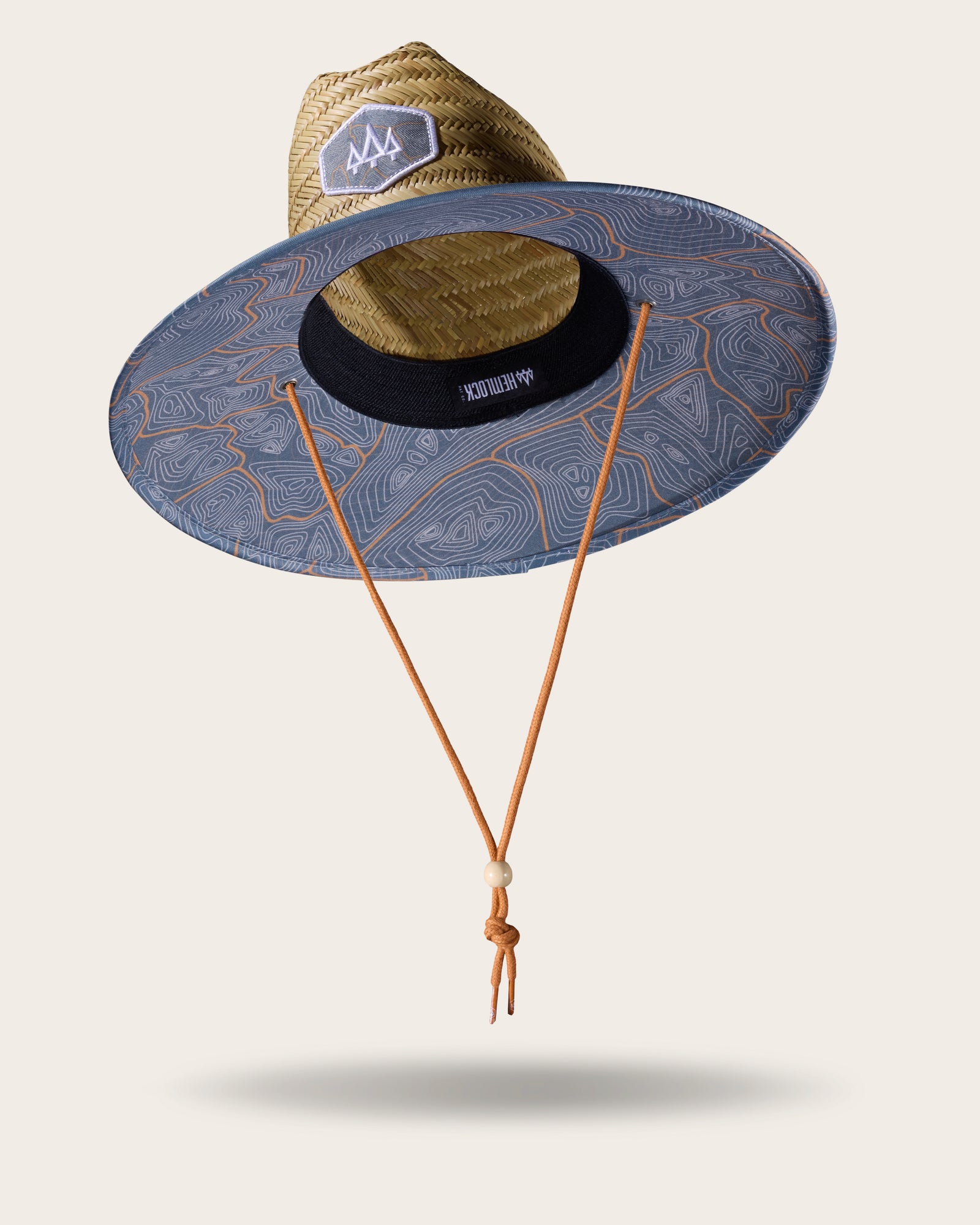 Nomad Straw Lifeguard Hat | Topographic Print Straw Hat UPF 50 ...