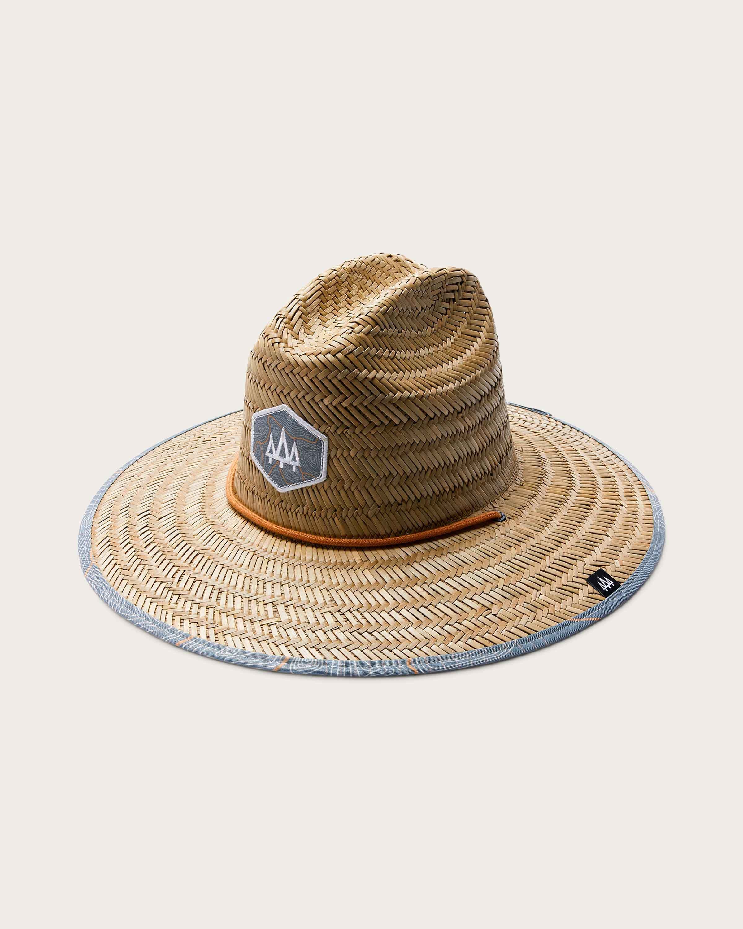 Nomad Straw Lifeguard Hat | Topographic Print Straw Hat UPF 50 ...