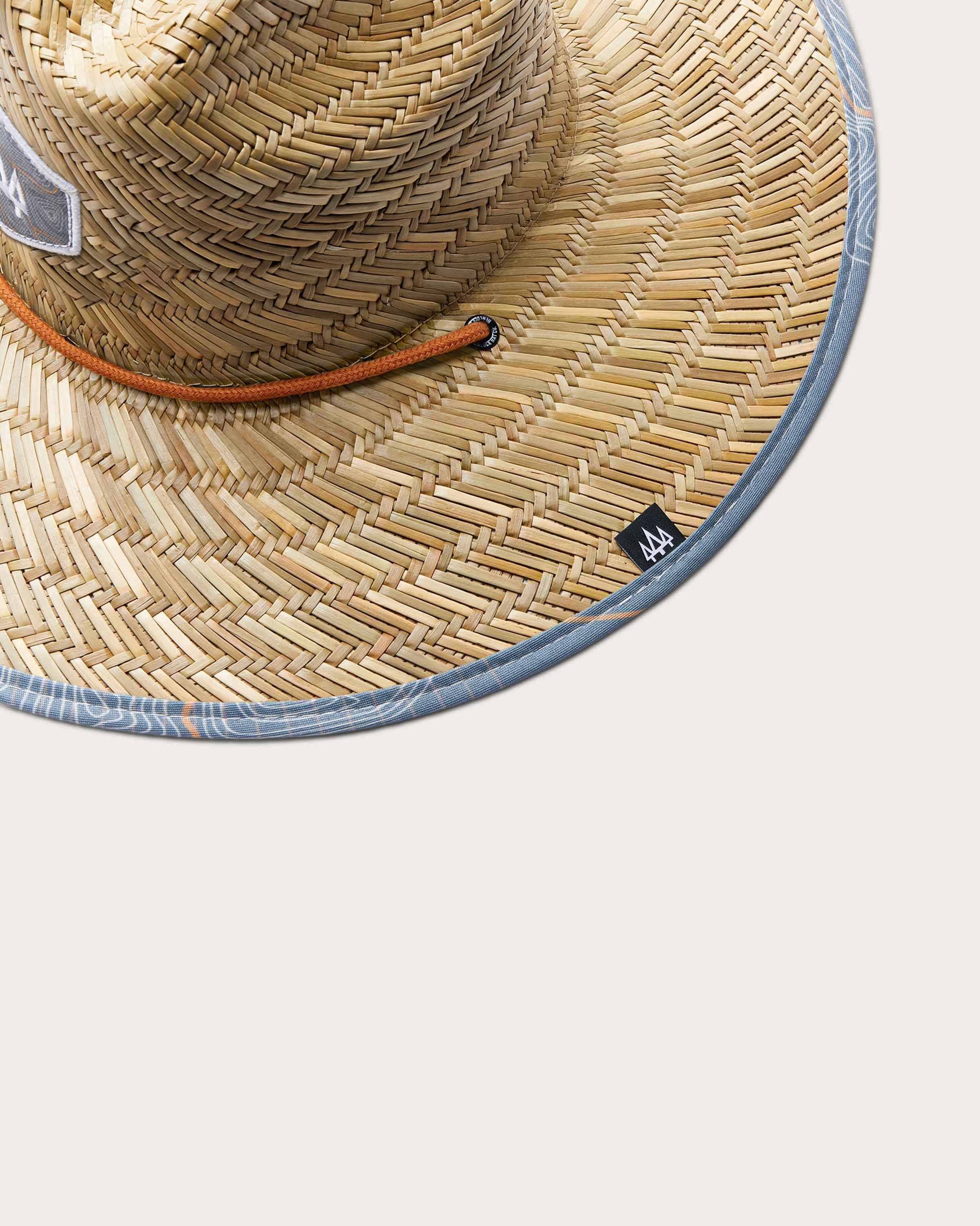 Nomad Straw Lifeguard Hat | Topographic Print Straw Hat UPF 50 ...