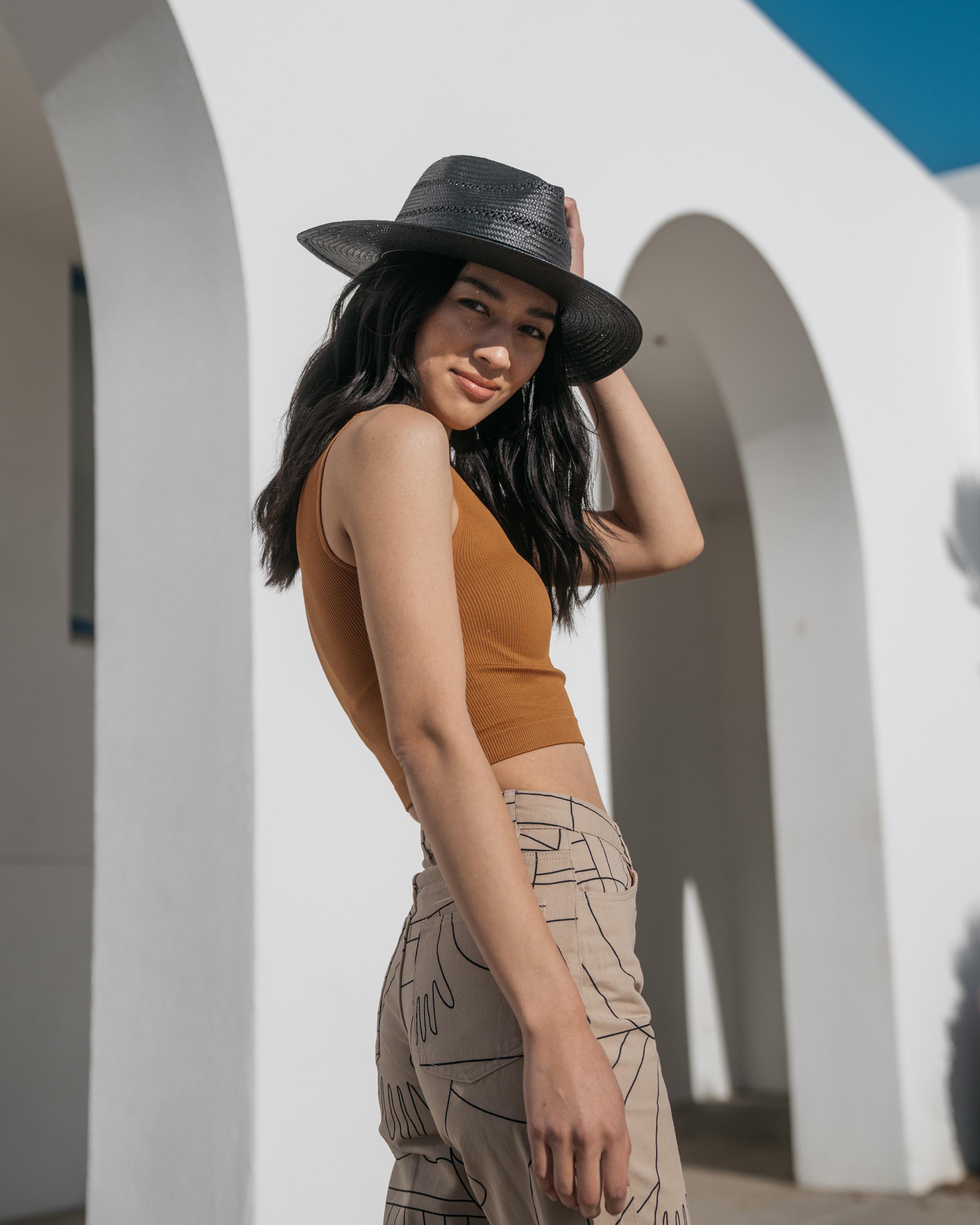 Nova Fedora in Onyx – Hemlock Hat Co.